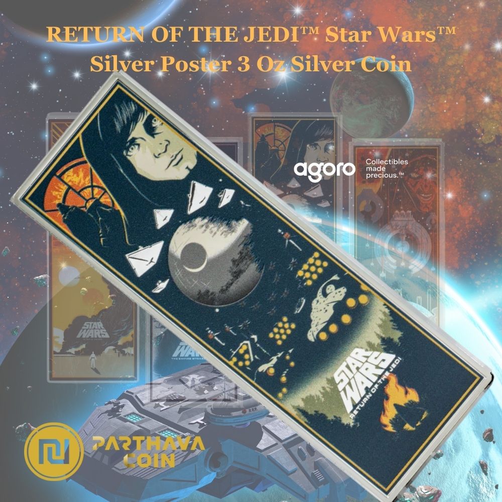 Return of the Jedi™ Star Wars™ Poster 3 Oz Silver Coin