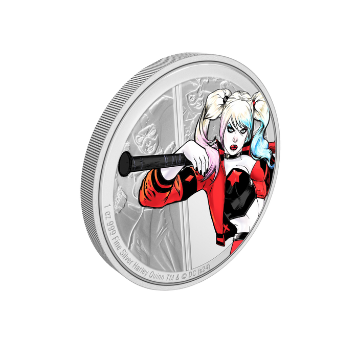 HARLEY QUINN DC Villains 1 Oz Silver Coin 2$ Niue 2024 - Agoro By New ...