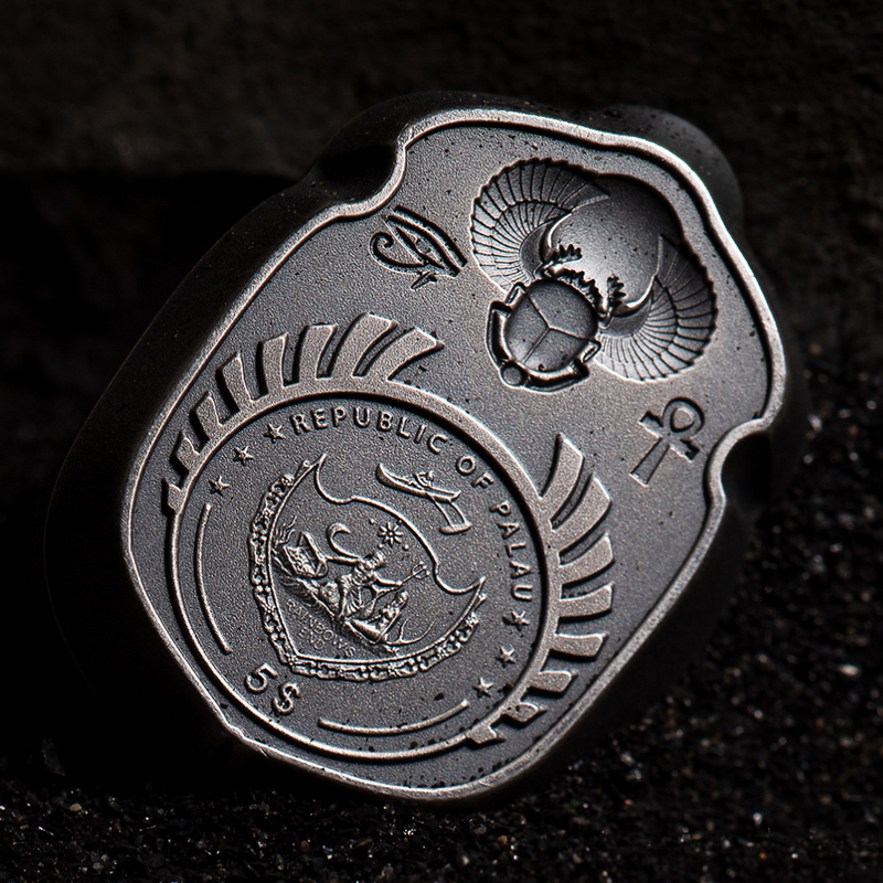 RAMSES II Scarab 1 Oz Silver Coin $5 Palau 2022 - CIT Coin Invest AG