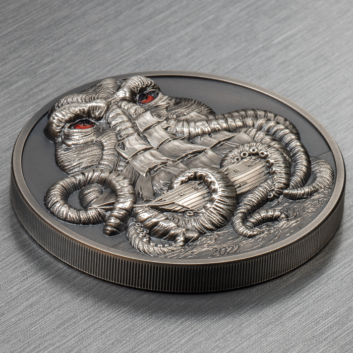 CTHULHU Howard Phillips Lovecraft 3 Oz Silver Coin $20 Palau 2022 - CIT ...