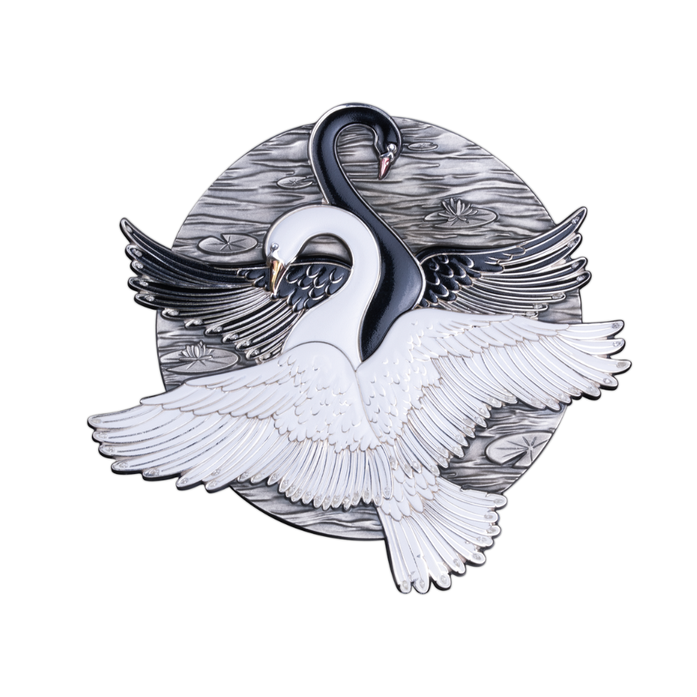 Black & White Swan Silver Coin 2026 - MDM