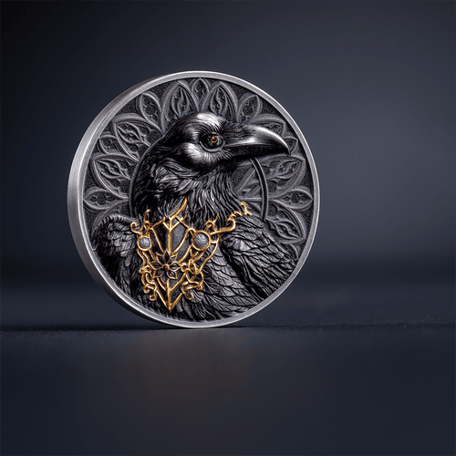 The Raven Creatures of Nocturne 1 Oz Silver Coin 2025 - Mint XXI