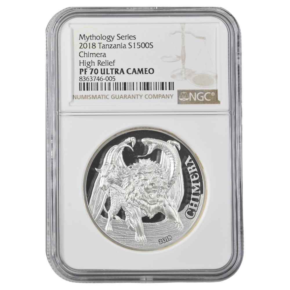 Chimera Mythological Animals 2 Oz Silver Coin - PF 70 ULTRA CAMEO ...