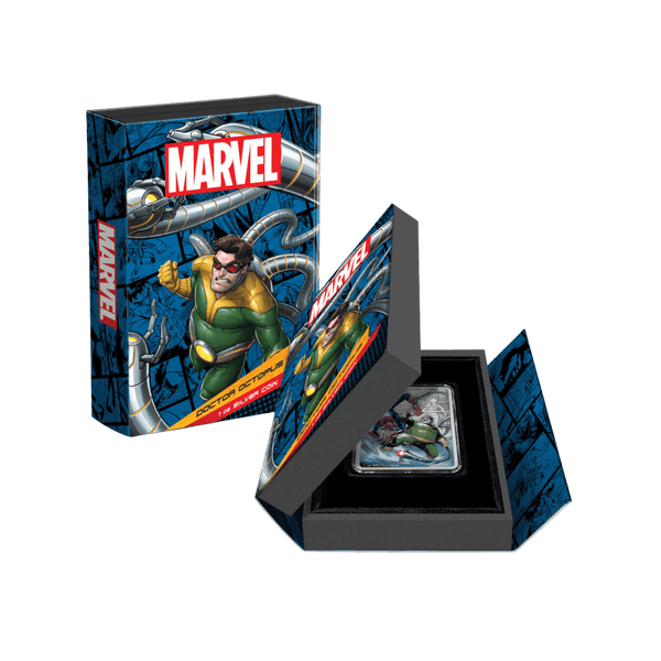 DOCTOR OCTOPUS Spiderman Villains 1 Oz Silver Coin $2 Niue 2024 - Agoro ...