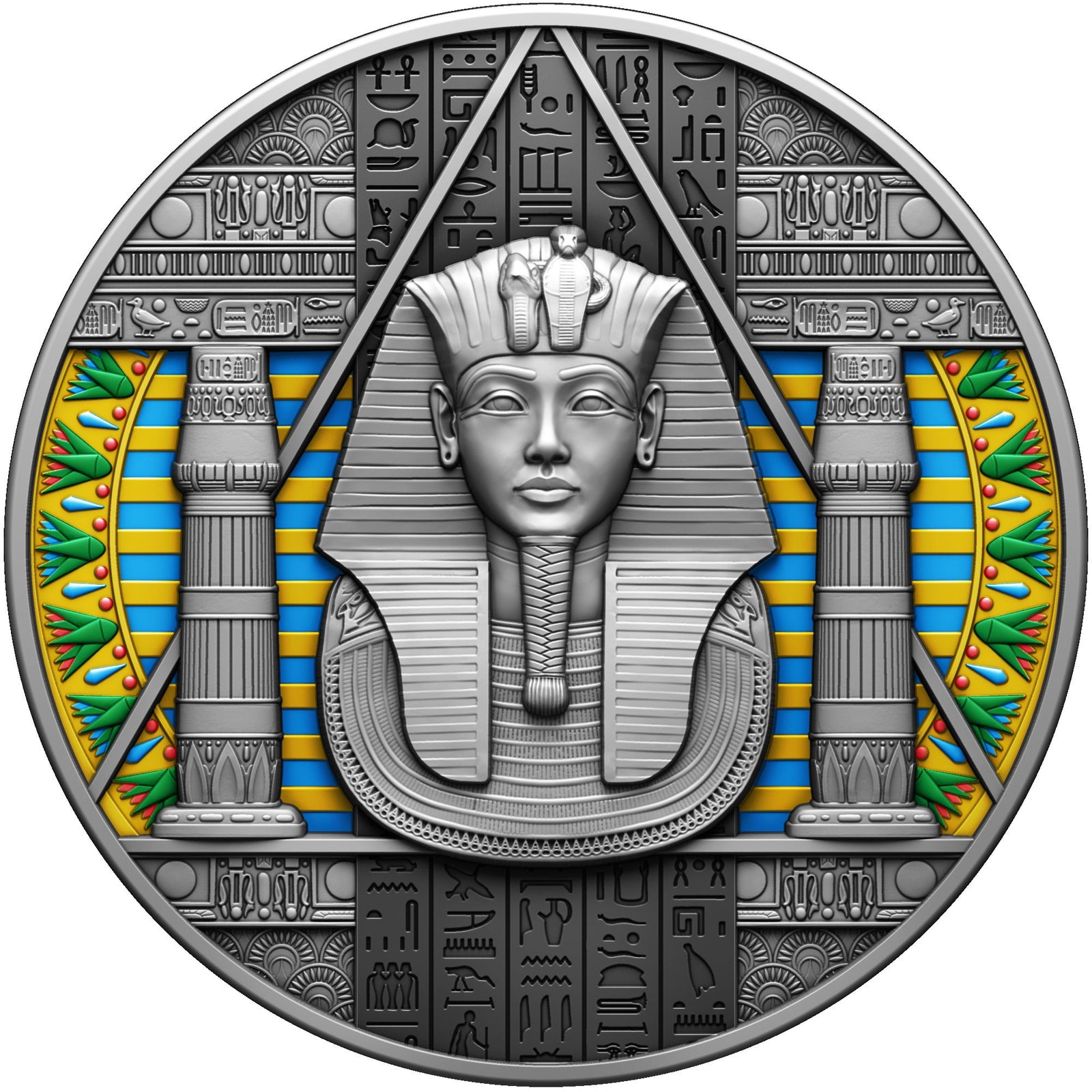 EGYPTIAN Ancient Civilizations 2 Oz Silver Coin 2000 Francs Cameroun ...