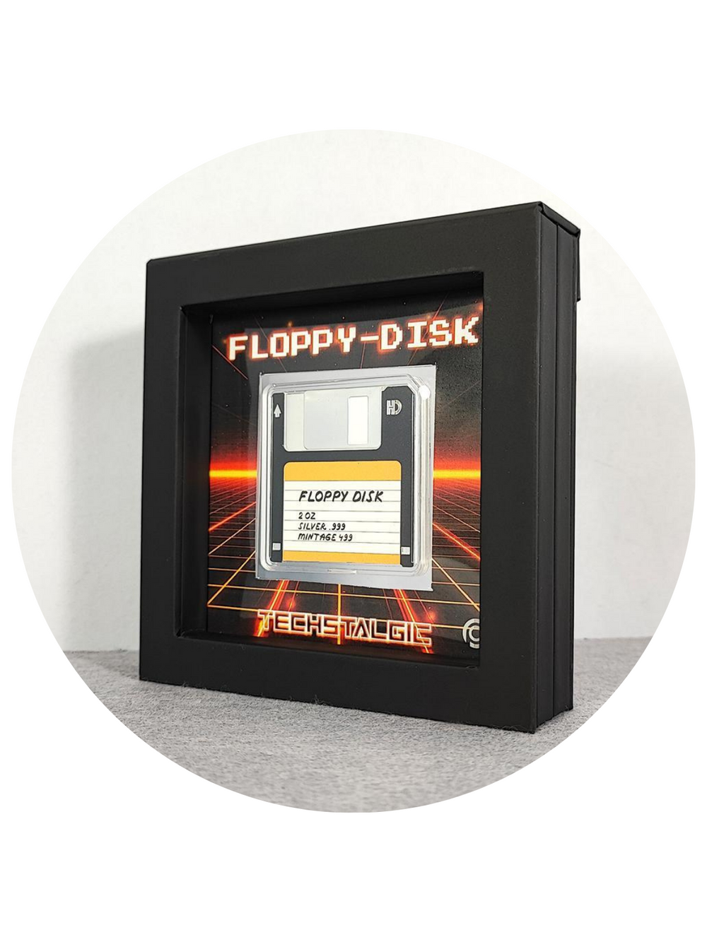 FLOPPY DISK TechStalgic Coloured 2 Oz Silver Coin $2 Niue 2024 - Power Coin