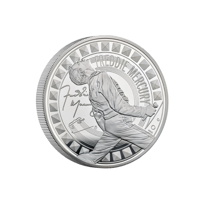 Freddie Mercury Legends Of Music 5 Oz Silver Coin 2025 - The Royal Mint