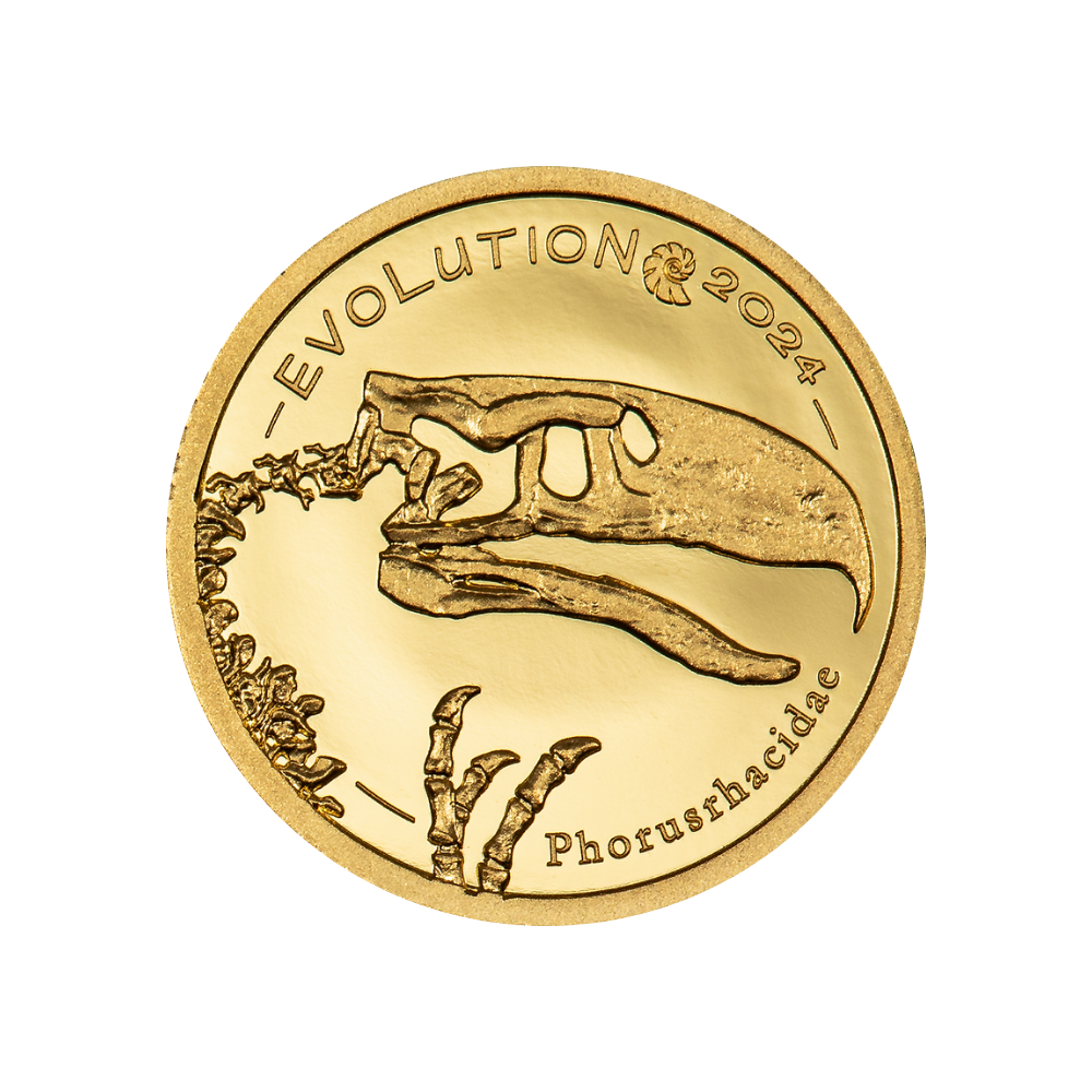 GOLDEN AVES Evolution of Life 0.5 g Gold Coin 1000 Togrog Mongolia 2024 ...
