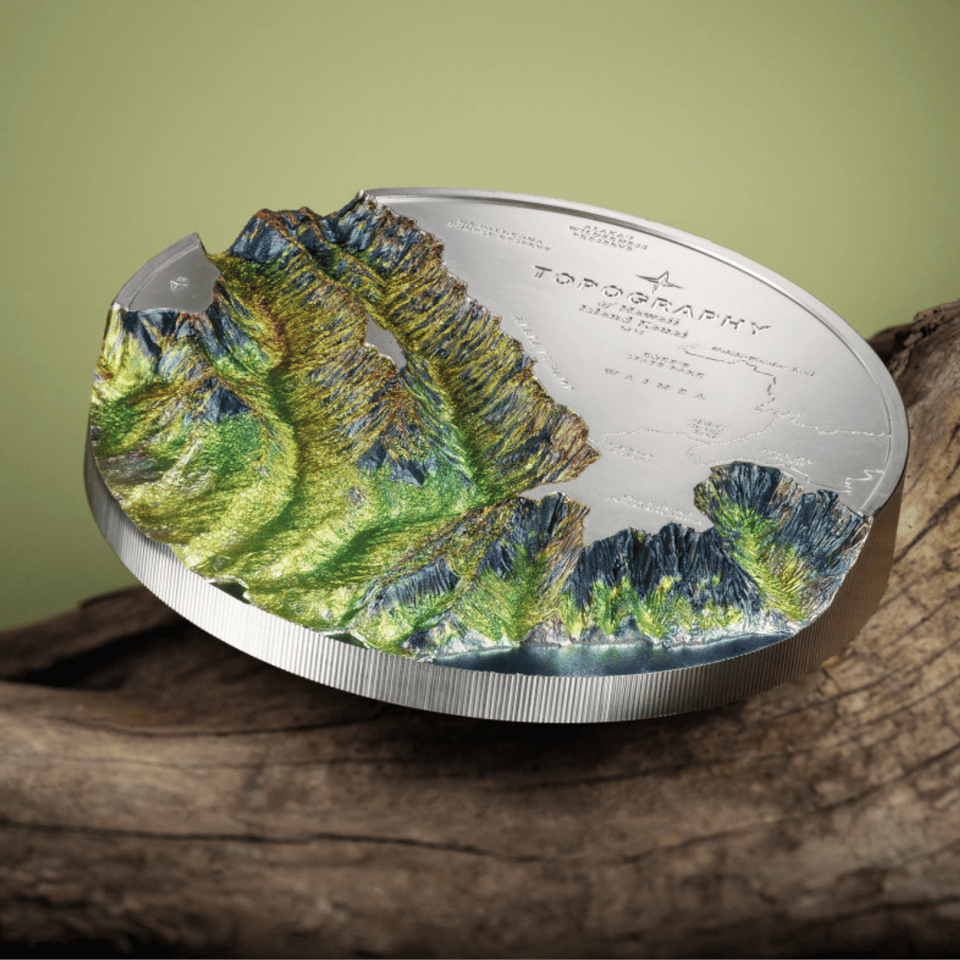 Hawaii Topography 1 Kg Kilo Silver Coin 2025 - CIT Coin Invest AG