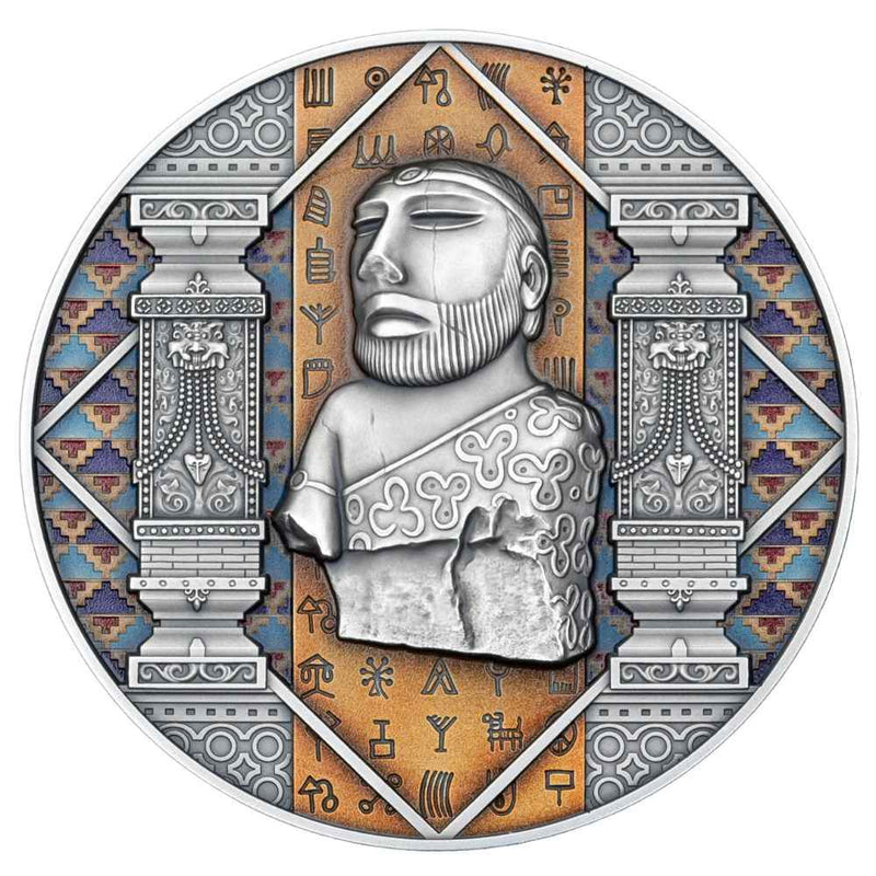 INDUS VALLEY Ancient Civilizations 2 Oz Silver Coin 2000 Francs ...