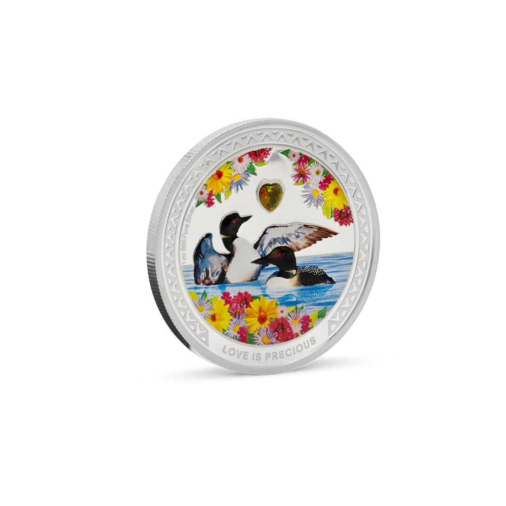 Love is Precious Great Northern Diver Silver Coin - Agoro By New ...