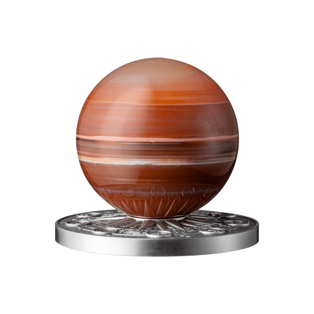 MARS Solar System 2 Oz Silver Coin 10 Cedis Ghana 2024 - Mint XXI