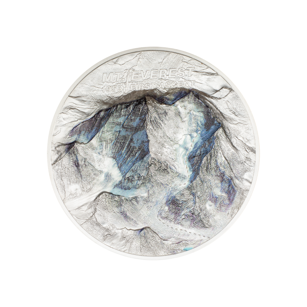 MOUNT EVEREST First Ascent 1 Kg Kilo Silver Coin $100 Cook Islands 2023 ...