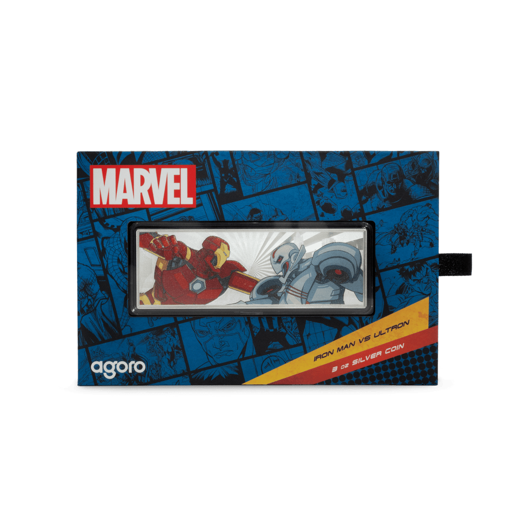 Marvel Iron Man VS Ultron 3 Oz Silver Coin - Agoro By New Zealand Mint