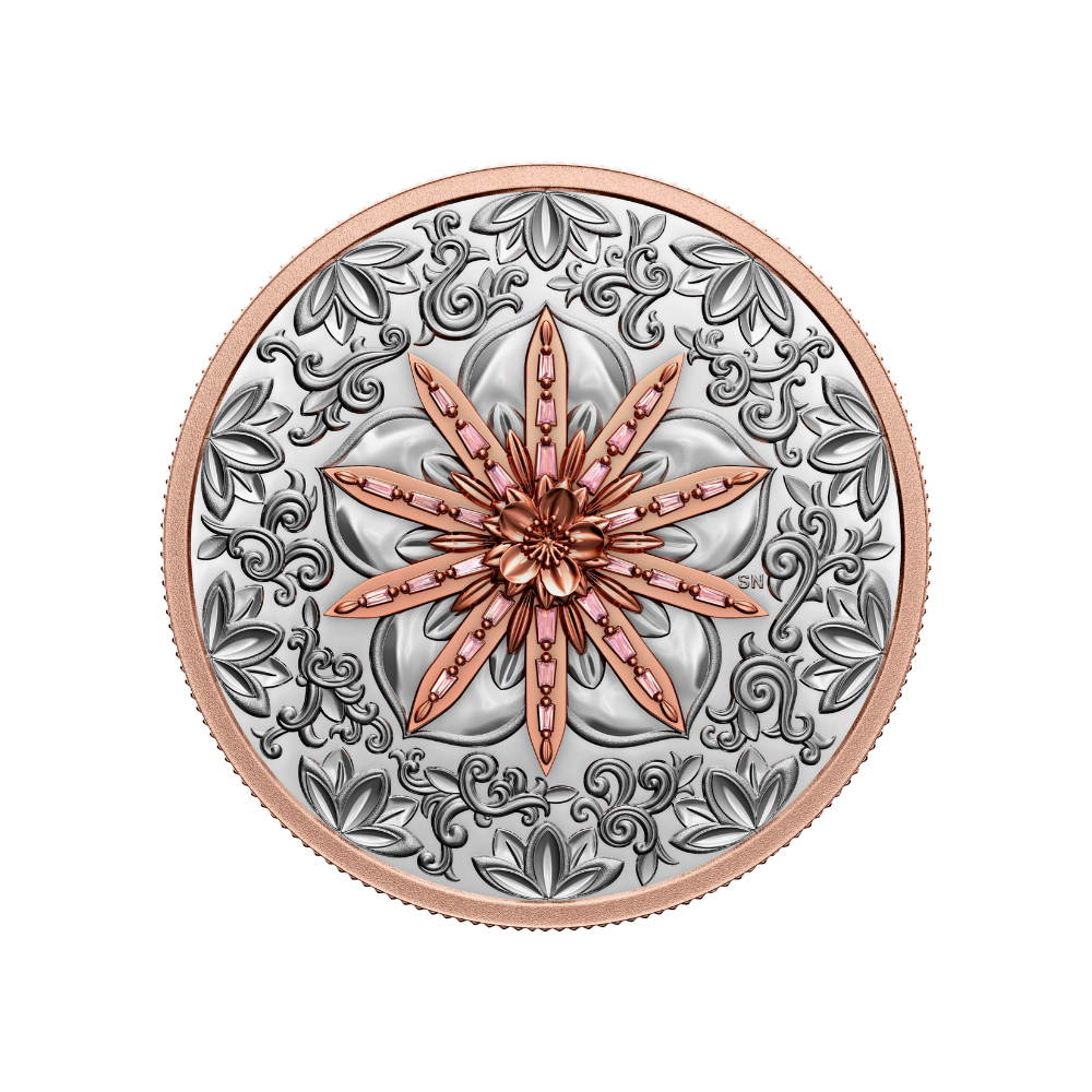 OPULENCE Grandeur 2 Oz Pure Platinum Pink Diamond Coin $350 Canada ...