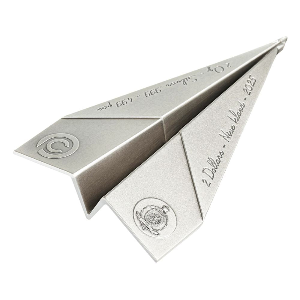 Paper Airplane Folded Dreams 2 Oz Silver Coin - Power Coin