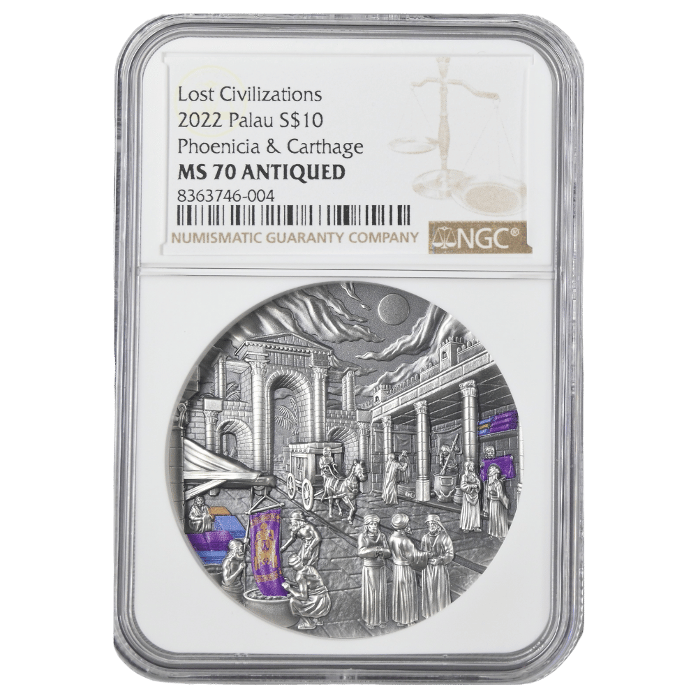 Phoenicia and Carthage Lost Civilizations 2 Oz Silver Coin - MS 70 ...