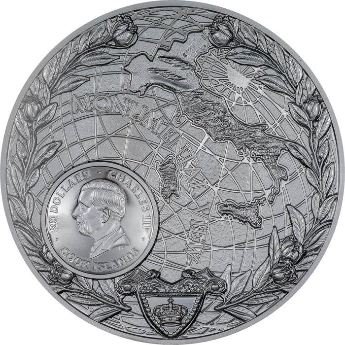 ROMA Monumental View Rome 3 Oz Silver Coin $20 Cook Islands 2024 ...