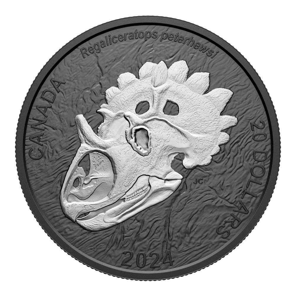 ROYAL HORNED FACE Discovering Dinosaurs 1 Oz Silver Coin $20 Canada ...