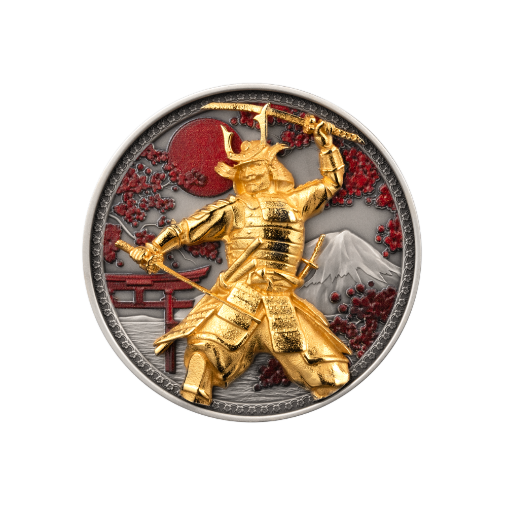 SAMURAI 5 Oz Silver Coin $10 Samoa 2024 - MDM