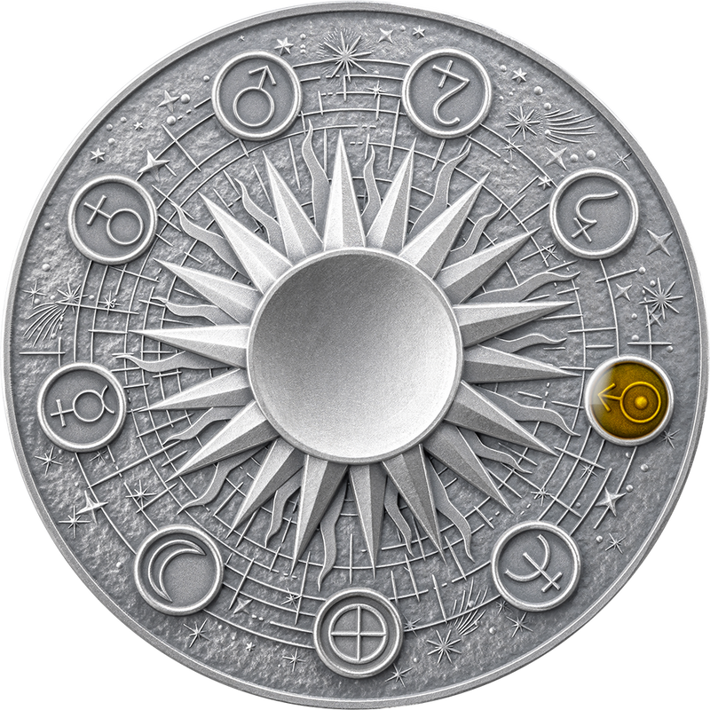 URANUS Solar System 2 Oz Silver Coin 10 Cedis Ghana 2025 - Mint XXI