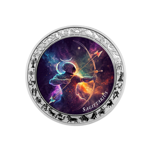 Sagittarius Space Zodiac series 1 Oz Silver Coin 2025 - PopCoins®