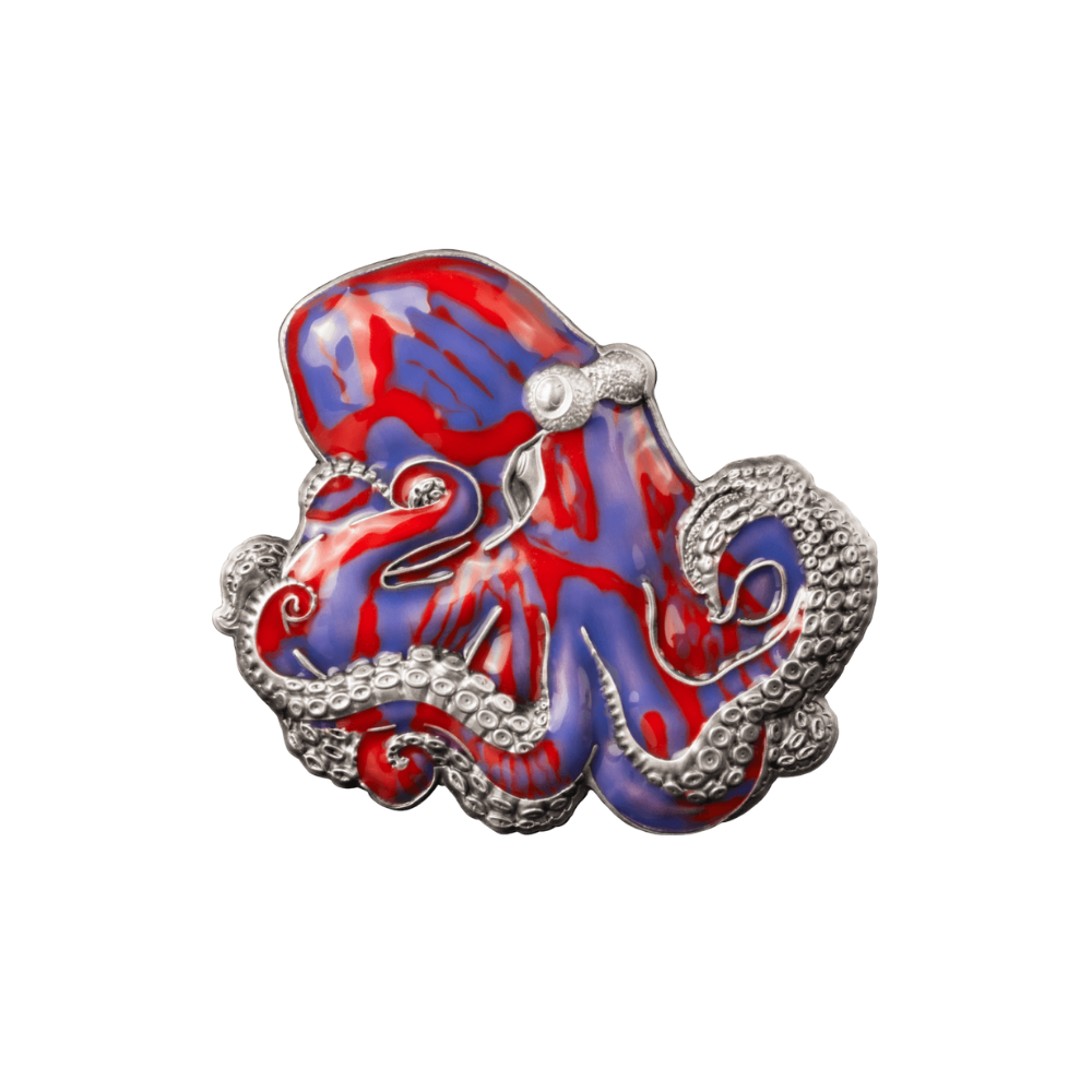 THE OCTOPUS 3 Oz Silver Coin $5 Barbados 2024 - MDM