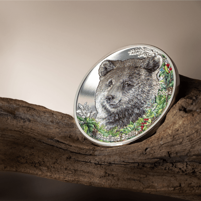 BEAR Woodland Spirit 1 Oz Silver Coin 500 Togrog Mongolia 2024 - CIT ...