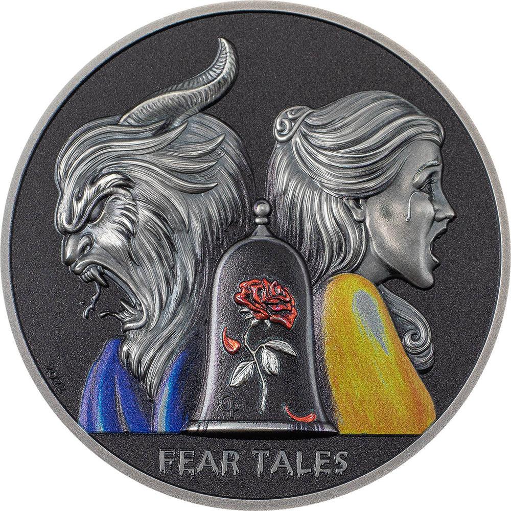 BEAUTY AND THE BEAST Fear Tales 2 Oz Silver Coin $10 Palau 2022 - Power ...