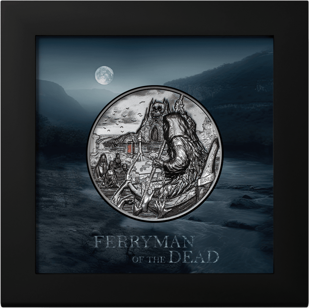 CHARON Ferryman of the Dead 3 Oz Silver Coin $20 Palau 2023 - CIT Coin ...