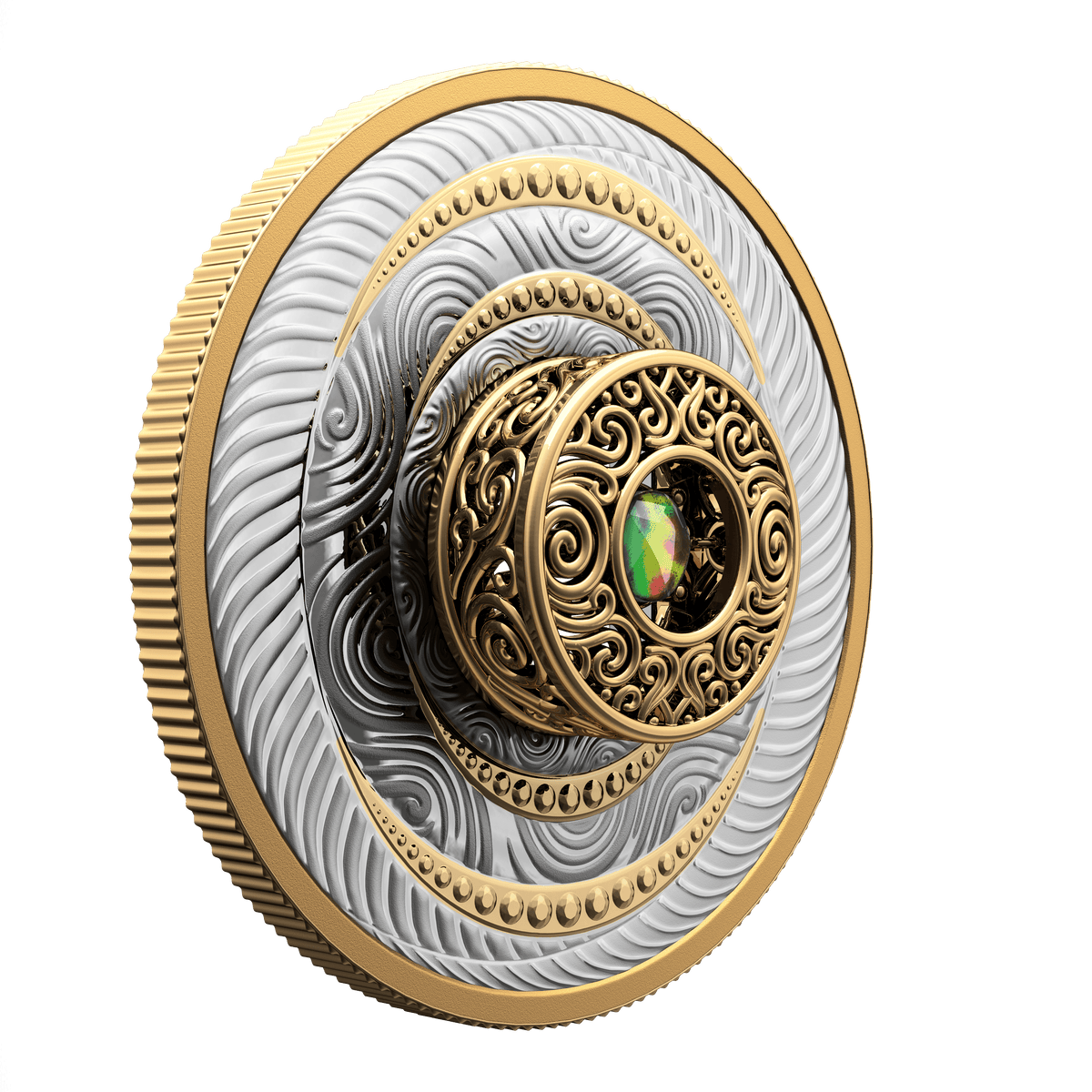 DANCING AMMOLITE AIR Elements of Nature Silver Coin $20 Canada 2024 ...