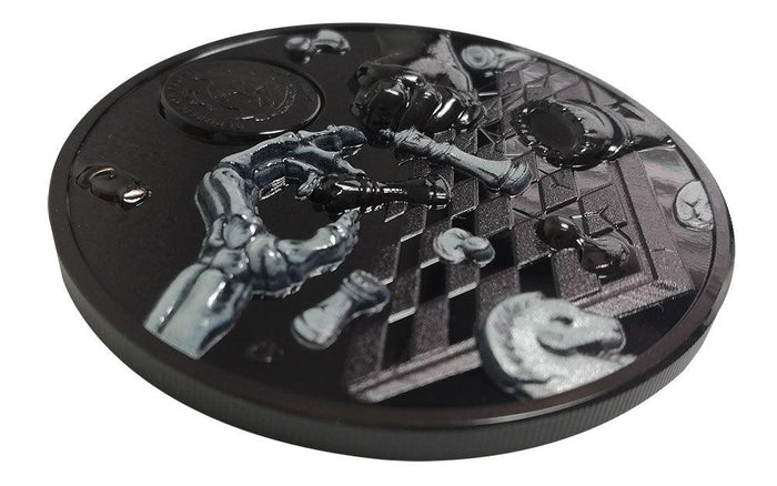 DARK CHECKMATE You Can't Cheat Death 3 Oz Silver Coin $20 Palau 2021 ...