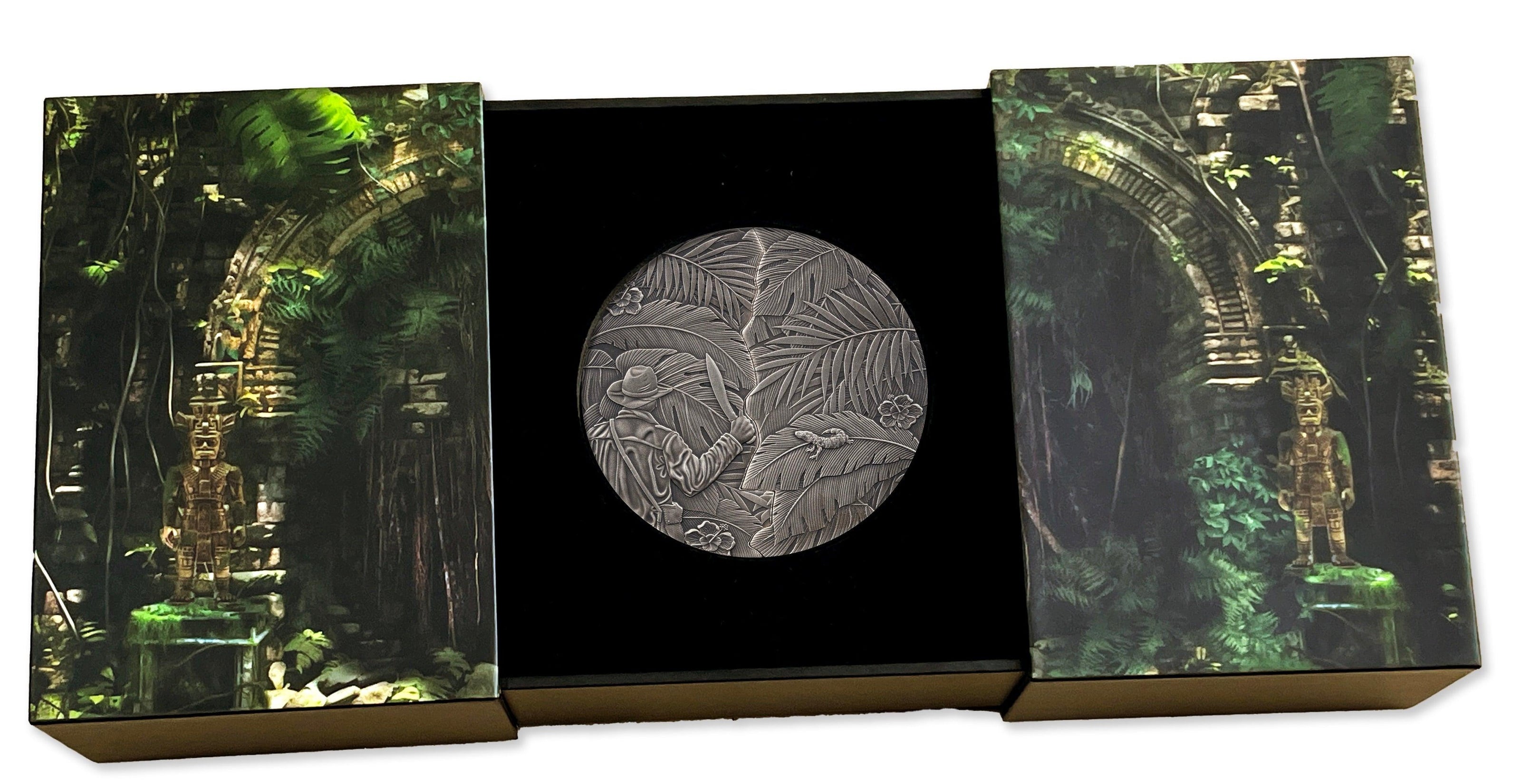 EL DORADO Sliding Door Technique 5 Oz Silver Coin $5 Barbados 2024 - MDM