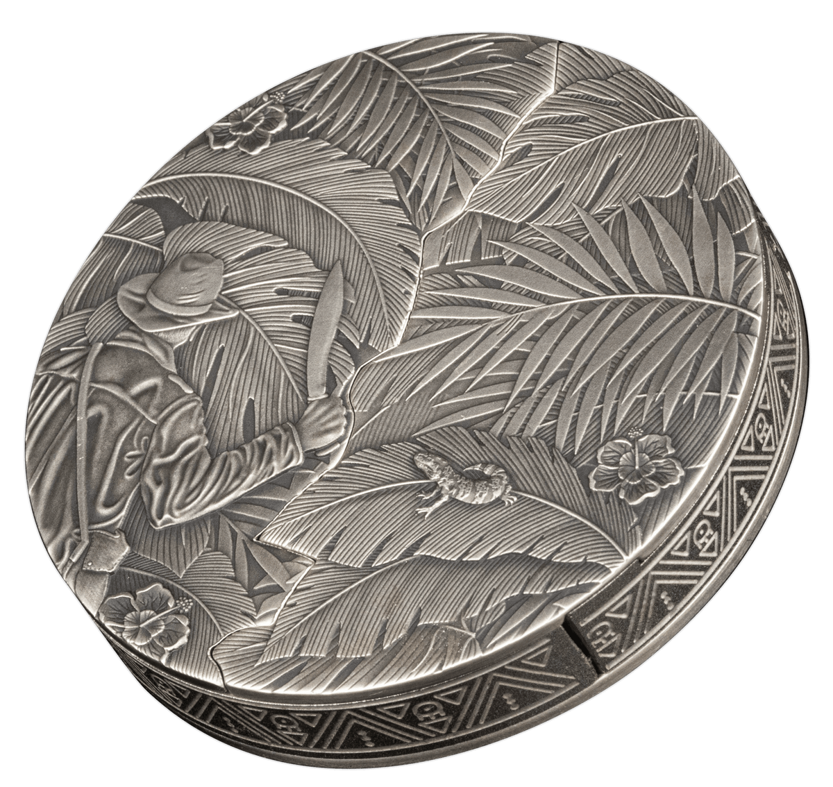 EL DORADO Sliding Door Technique 5 Oz Silver Coin $5 Barbados 2024 - MDM