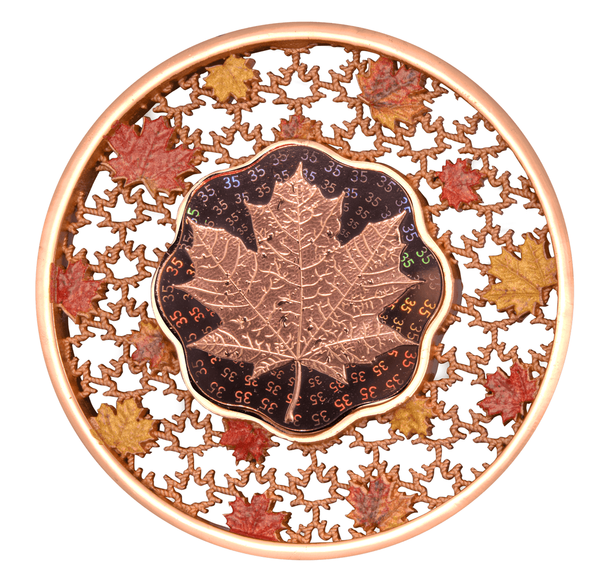 FILIGREE MAPLE LEAF 2 Oz Silver Coin $5 Solomon Islands 2023 - MDM