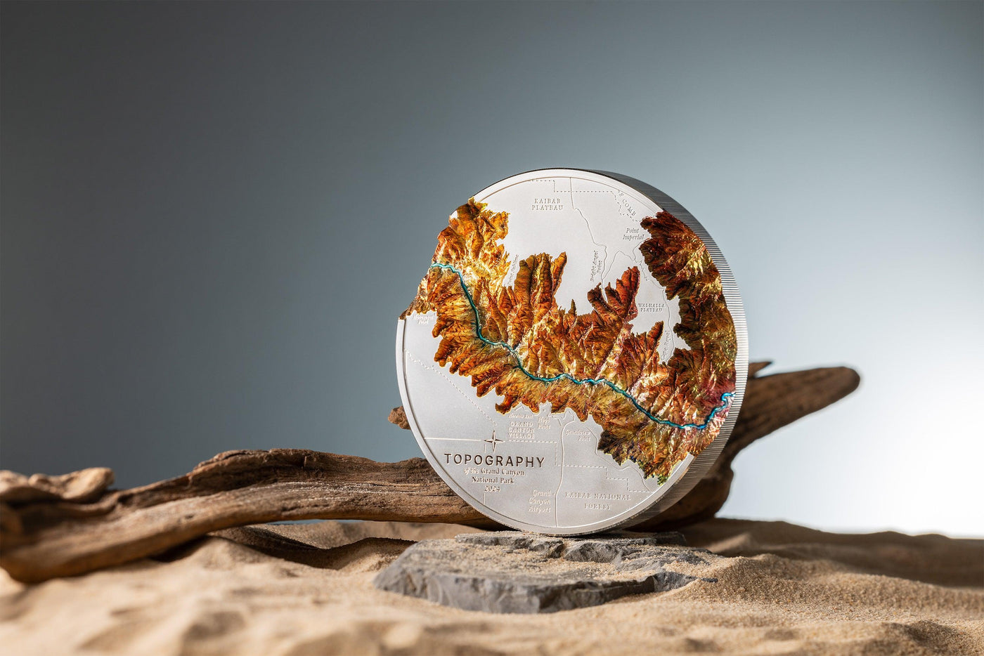 Grand Canyon Topography 1 Kg Kilo Silver Coin 2024 - CIT Coin Invest AG