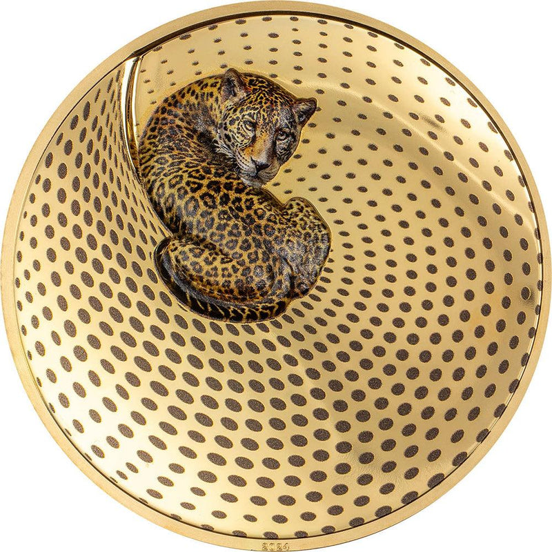 LEOPARD Camouflage of Nature Gilded 5 Oz Silver Coin $20 Palau 2024 ...
