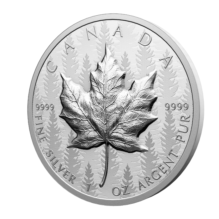 MAPLE LEAF Ultra High Relief 1 Oz Silver Coin $20 Canada 2024 - Royal ...