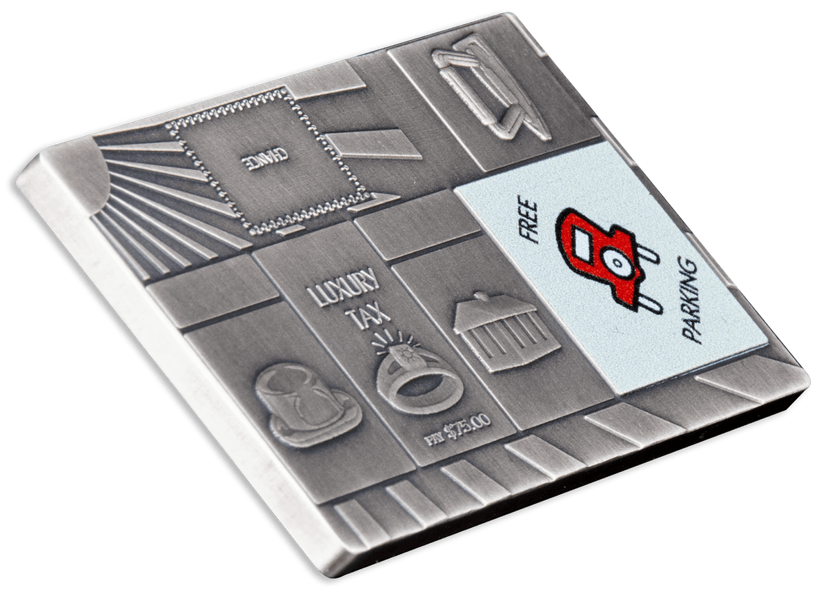 MONOPOLY Set 4 x 1 Oz Silver Coins $5 Samoa 2023 - MDM