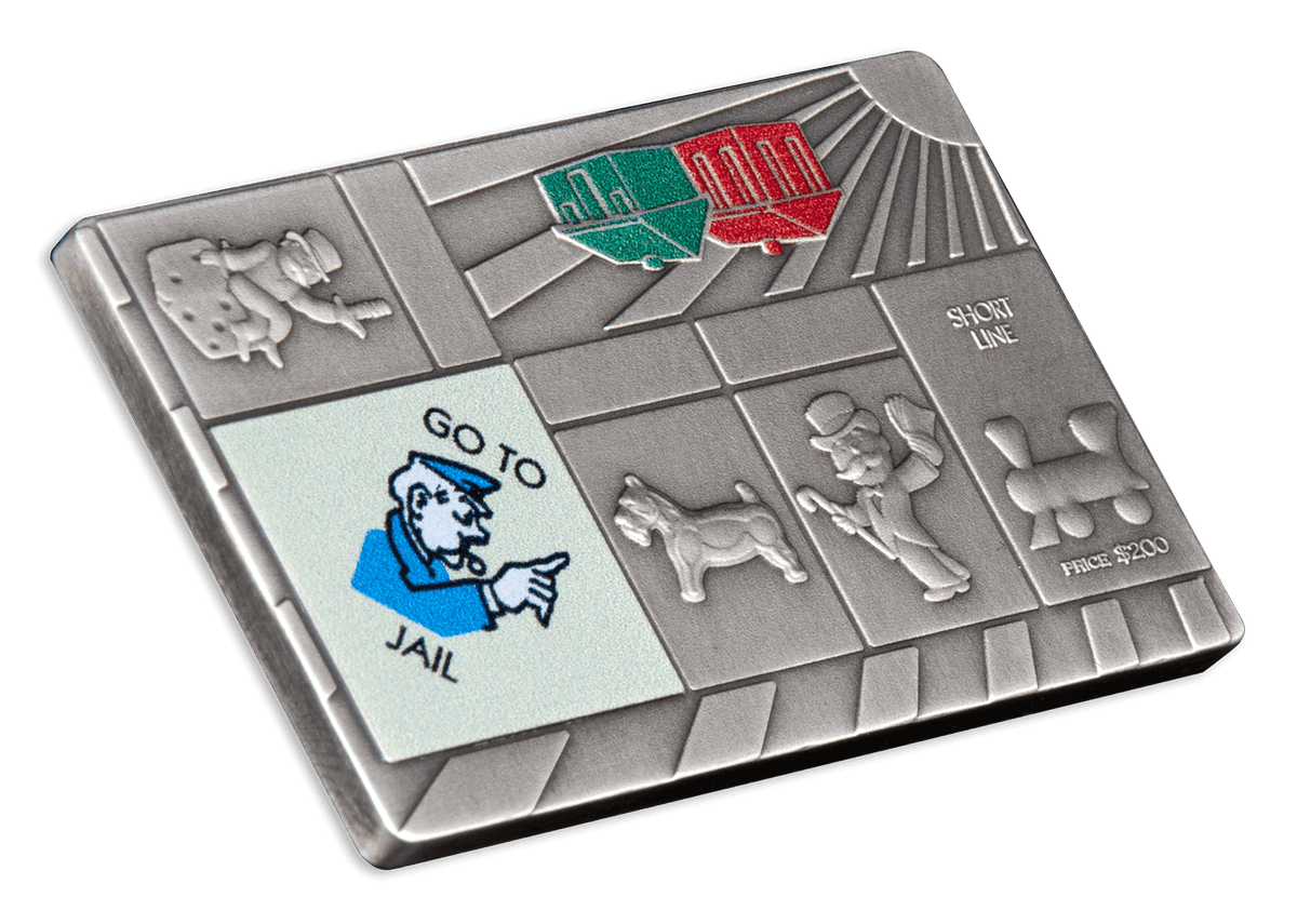 MONOPOLY Set 4 x 1 Oz Silver Coins $5 Samoa 2023 - MDM