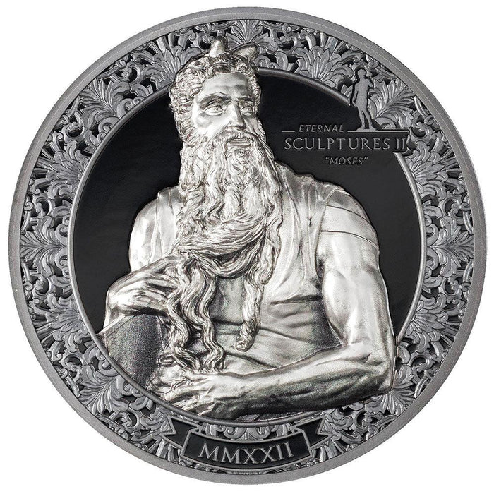 MOSES Eternal Sculptures II 3 Oz Silver Coin 20$ Palau 2022 - Power Coin