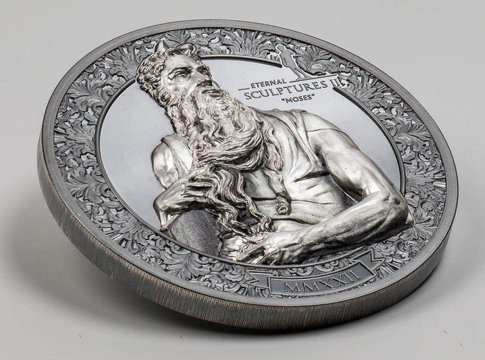 MOSES Eternal Sculptures II 3 Oz Silver Coin 20$ Palau 2022 - Power Coin
