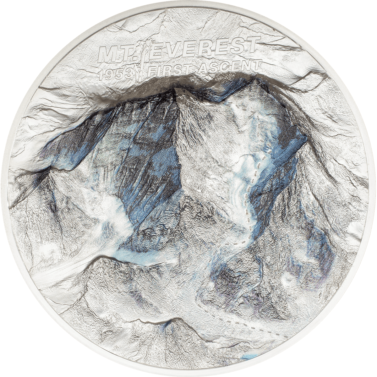 MOUNT EVEREST First Ascent 1 Kg Kilo Silver Coin $100 Cook Islands 2023 ...