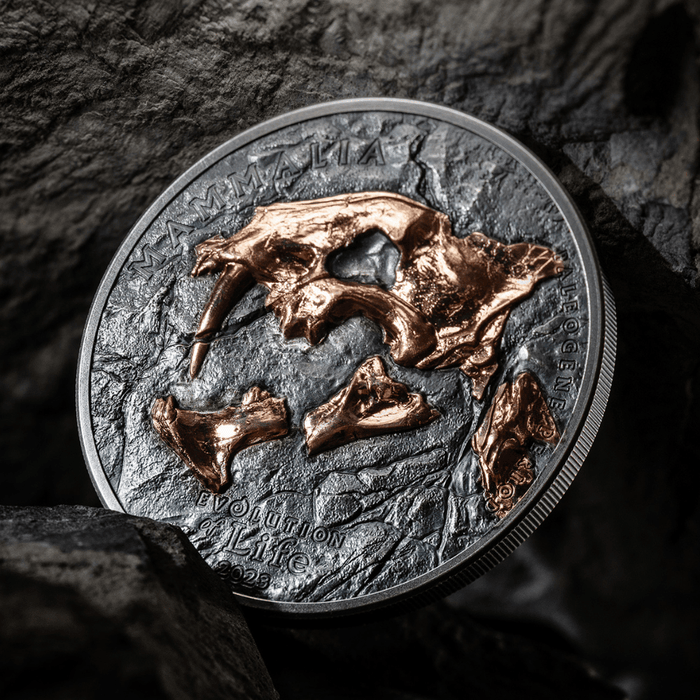 NIMRAVIDAE Evolution of Life 1 Oz Silver Coin 500 Togrog Mongolia 2023 ...