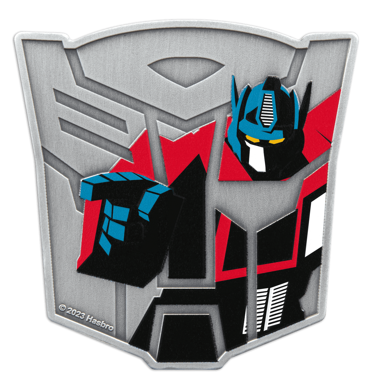 OPTIMUS PRIME Transformer Shaped 1 Oz Silver Coin $5 Samoa 2023 - MDM