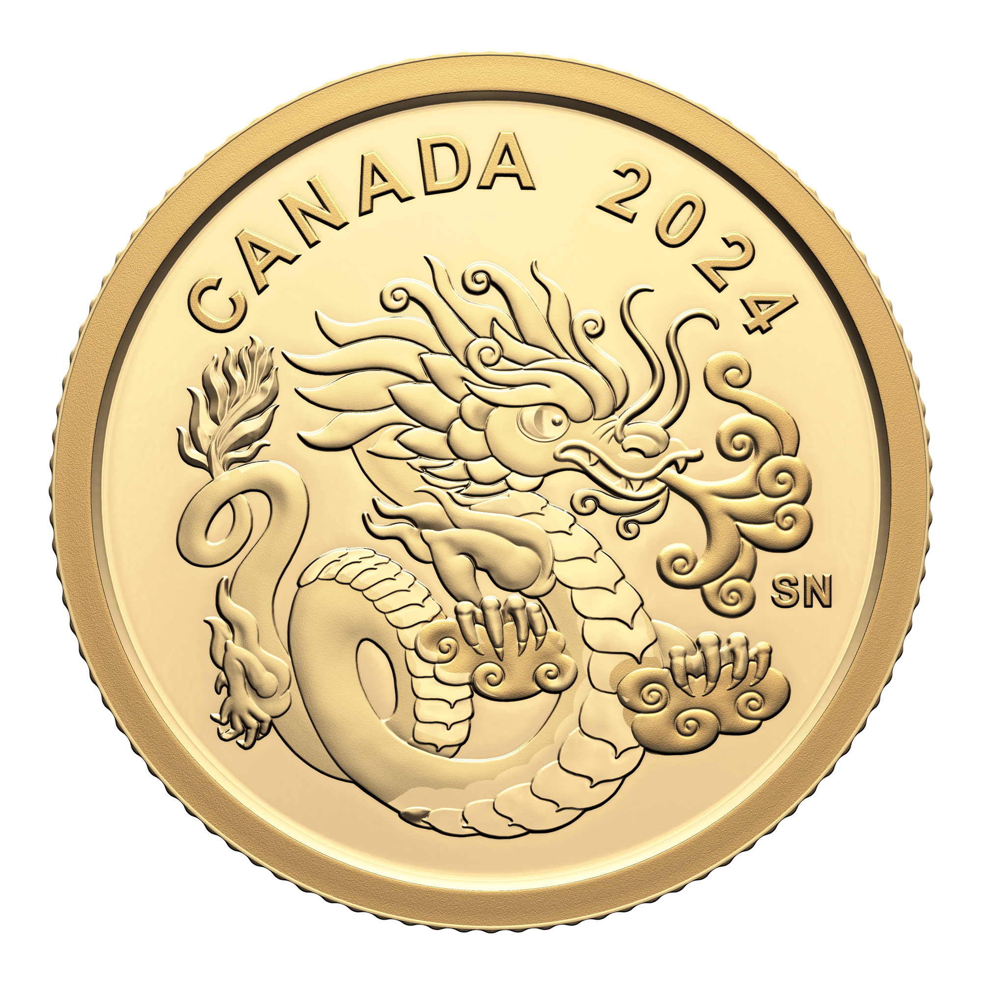 Pure Gold Coin Spirit Dragon Canada 2024 - Royal Canadian Mint