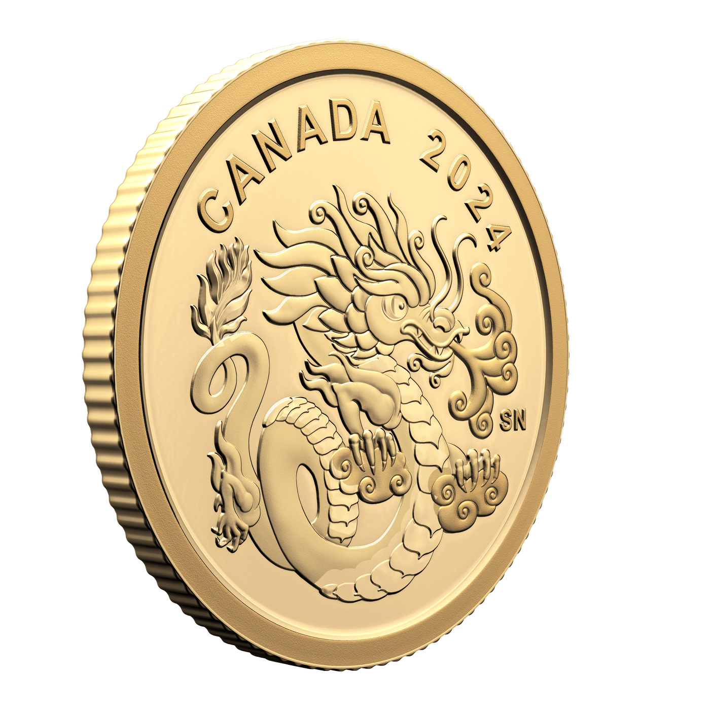 Pure Gold Coin Spirit Dragon Canada 2024 - Royal Canadian Mint