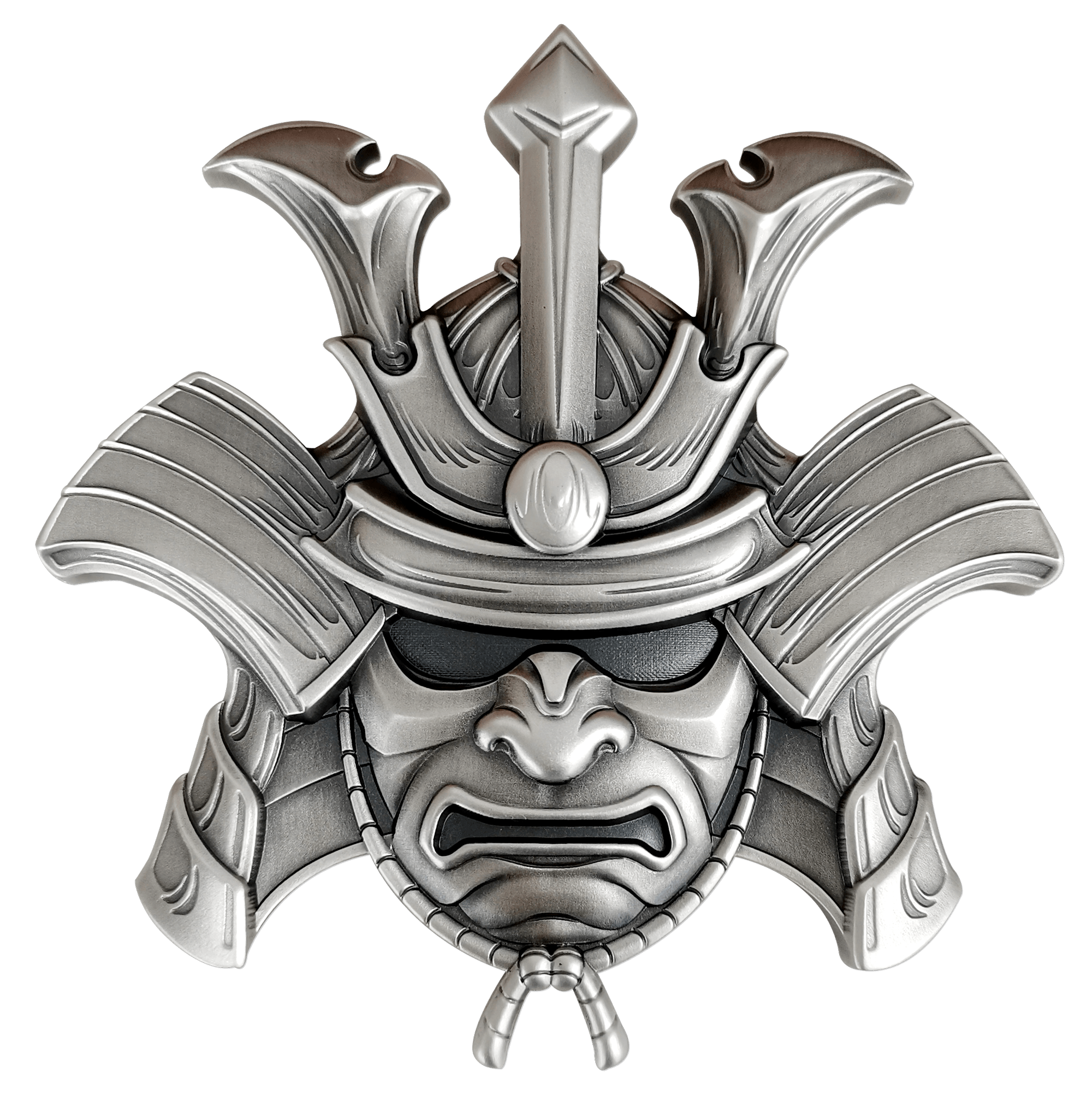 SAMURAI HELMET 10 Oz Silver Coin $10 Solomon Islands 2024 - MDM