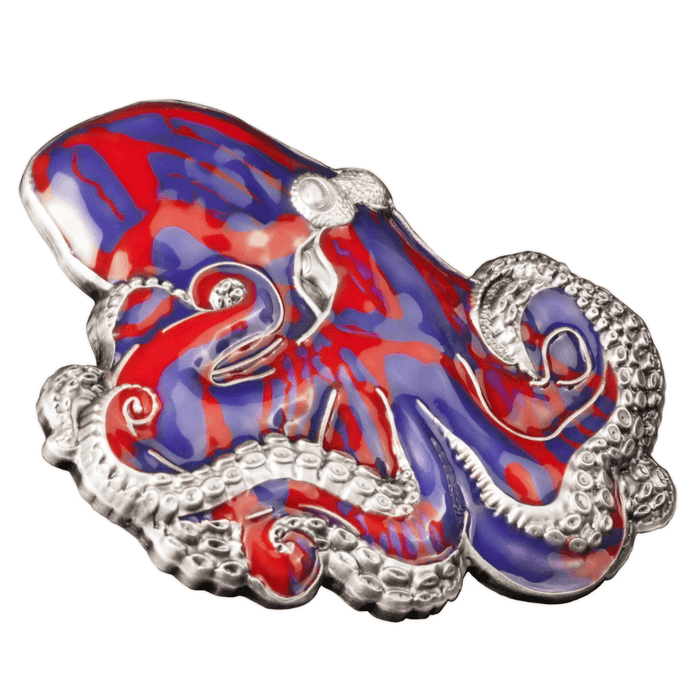 THE OCTOPUS 3 Oz Silver Coin $5 Barbados 2024 - MDM