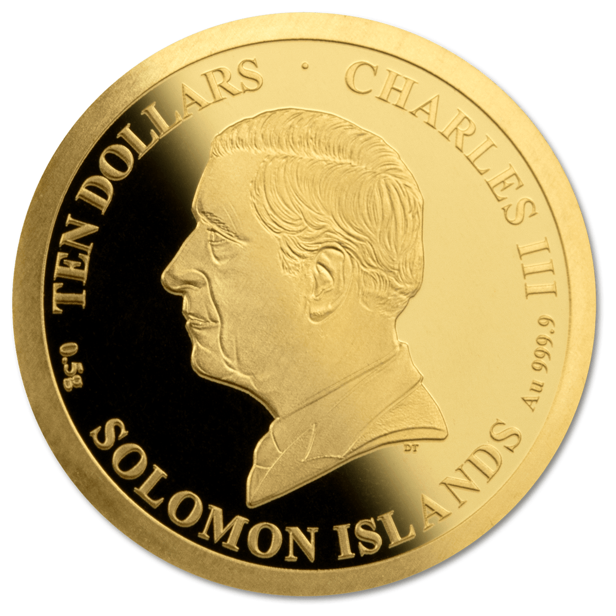TROPHY UEFA Euro Cup Small Gold Coin $10 Solomon Islands 2024 - MDM